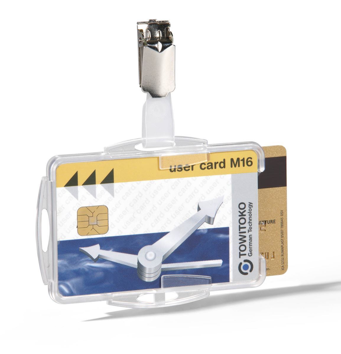 Durable DUO 2 Card Security Pass ID Badge Holders with Clip | 25 Pack ...